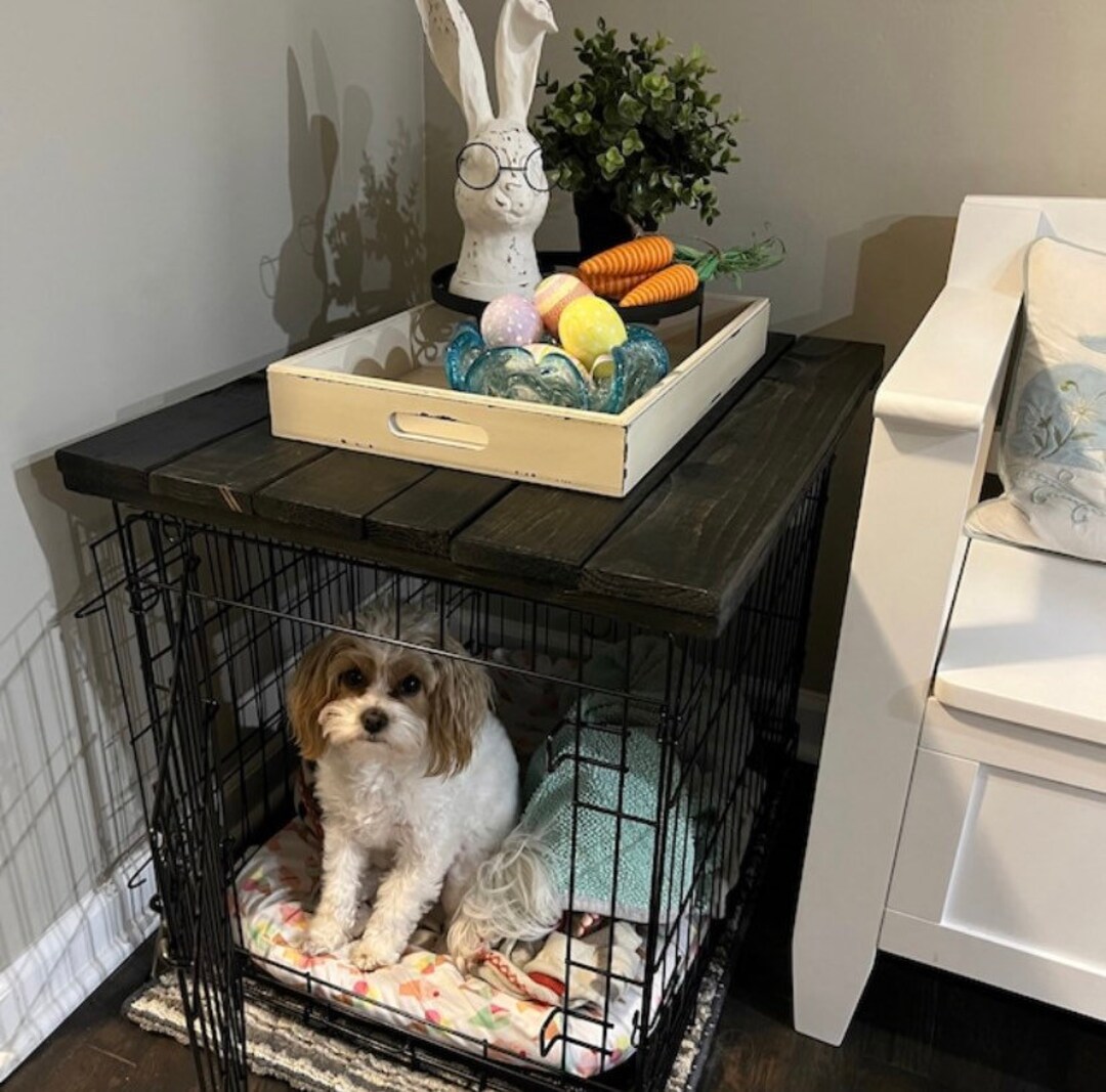 Dog Crate Top | Kennel Top Furniture | Dog Crate Tabletop | Dog Kennel ...