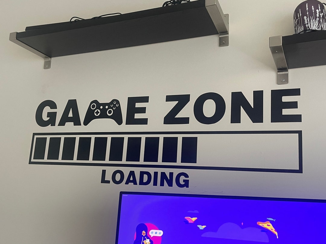 Game Zone Wall Decal: Loading, Gamer Room Decor - Etsy