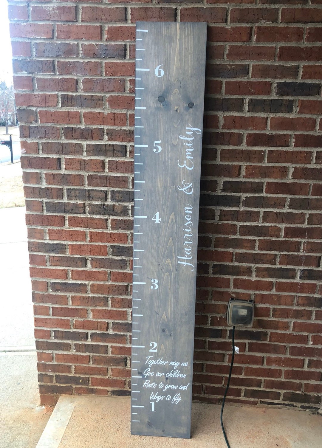 Giant Personalized Measuring Stick Growth Chart, Wooden Growth Chart ...