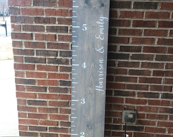 Giant Personalized Measuring Stick Growth Chart, Wooden Growth Chart ...