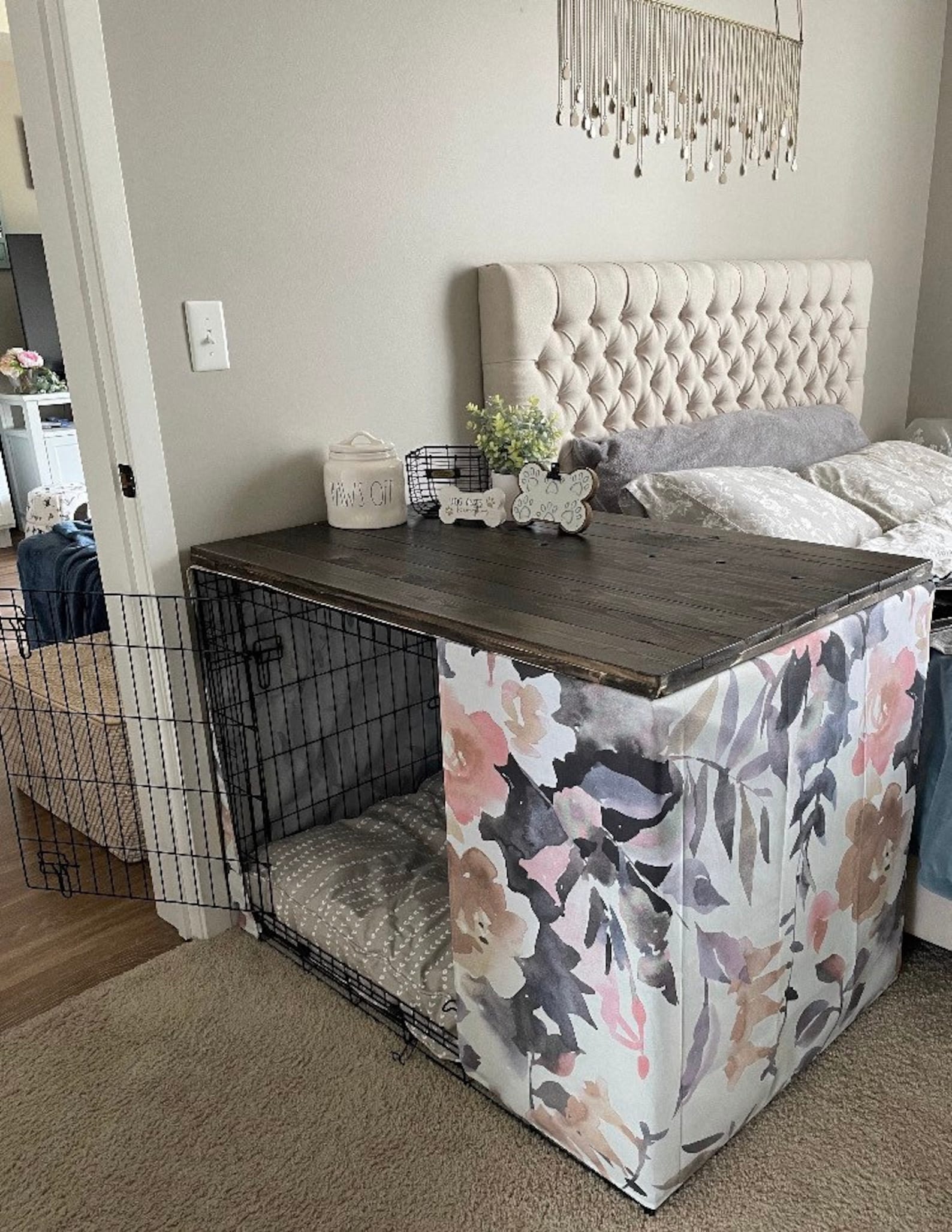 Dog Kennel Wood Table Top, Kennel Topper, Dog Crate Top, Pet Supplies ...