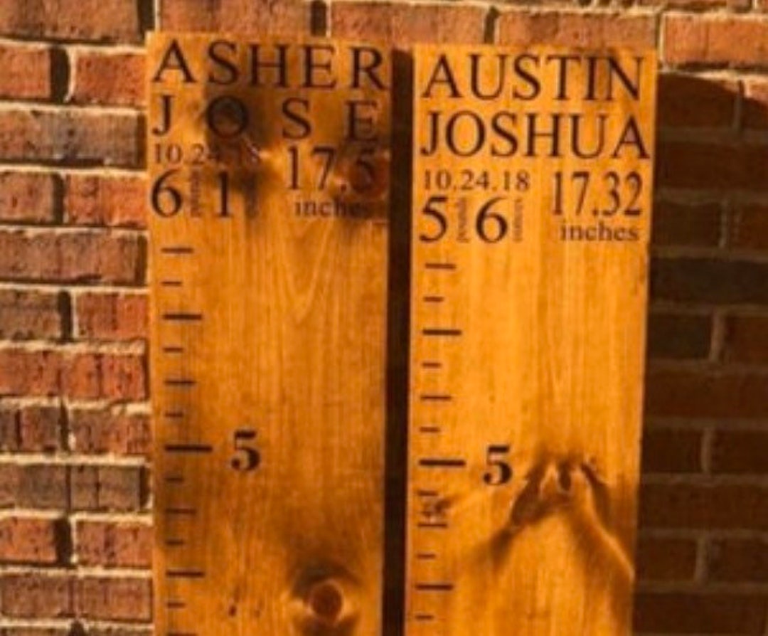 Giant Personalized Measuring Stick Growth Chart, Wooden Growth Chart ...