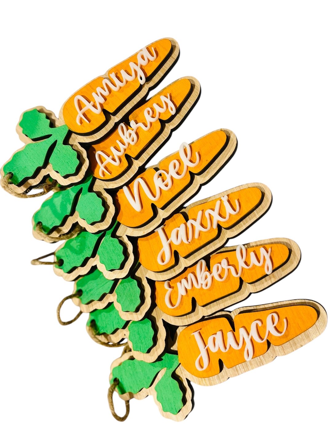 Custom Easter Basket Tag - Personalized Carrot Name Tag - 3D Spring ...