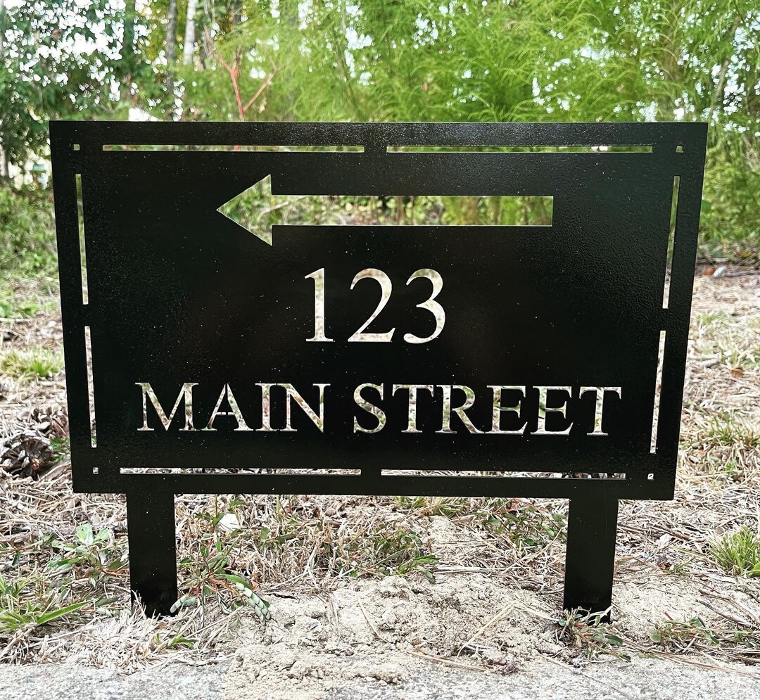 Address Yard Sign, Front Door Stake, Yard Sign, Gift for Family ...