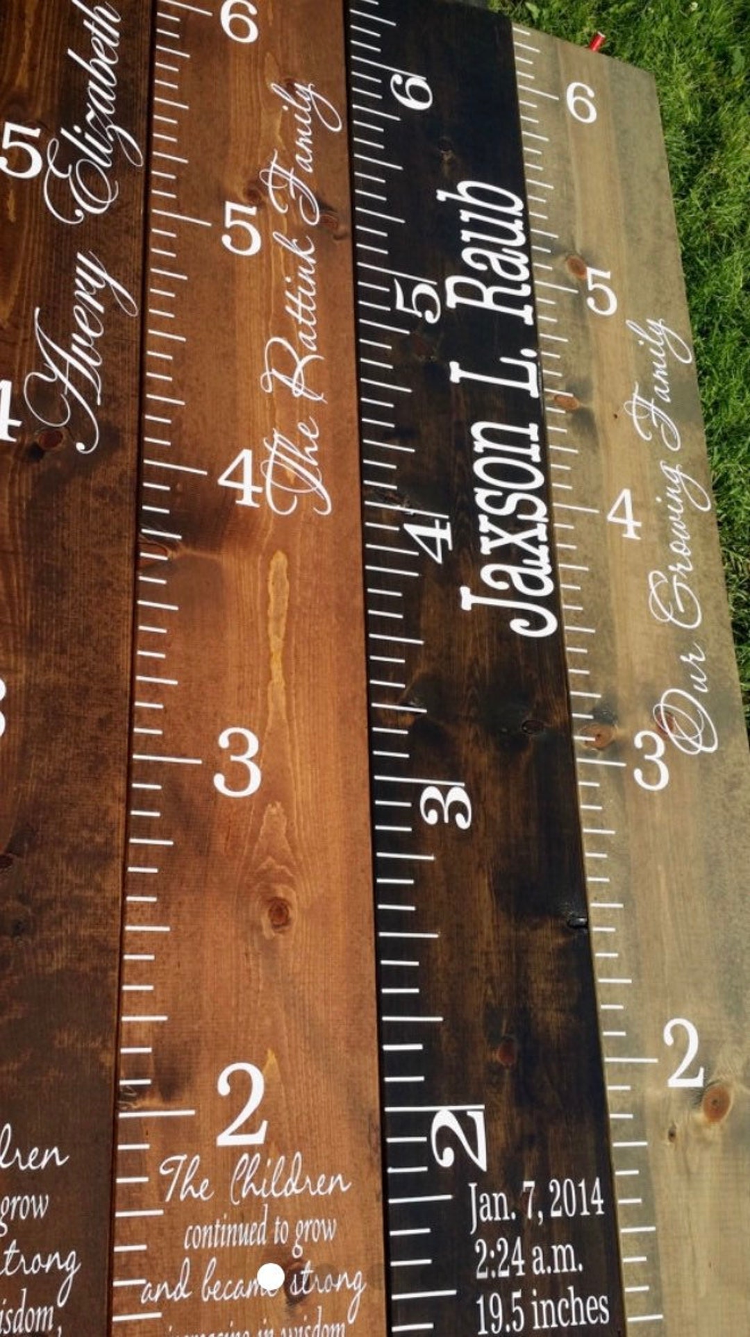 Giant Personalized Measuring Stick Growth Chart, Wooden Growth Chart ...