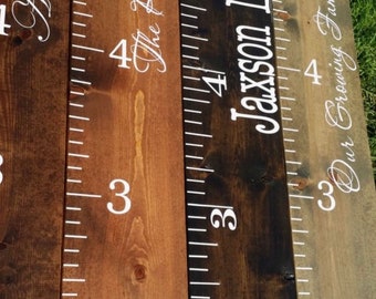 Giant Personalized Measuring Stick Growth Chart, Wooden Growth Chart ...