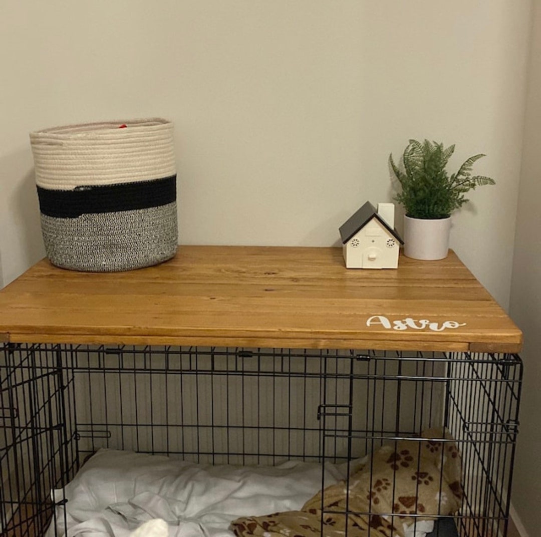 Dog Kennel Wood Table Top, Kennel Topper, Dog Crate Top, Pet Supplies ...
