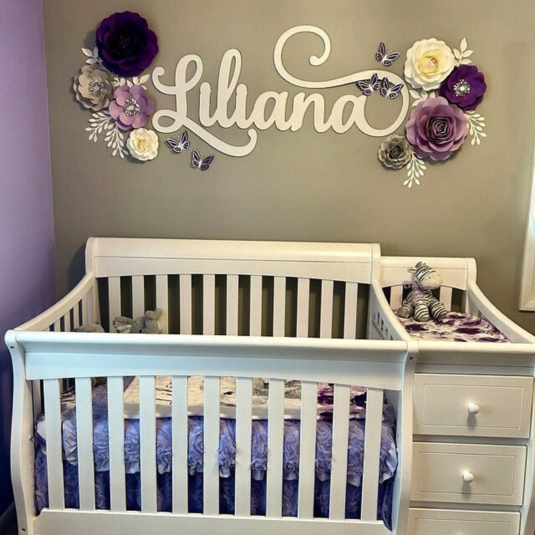 Wooden Name Sign Nursery Wall Decor Wooden Child Sign Kids Name Sign ...