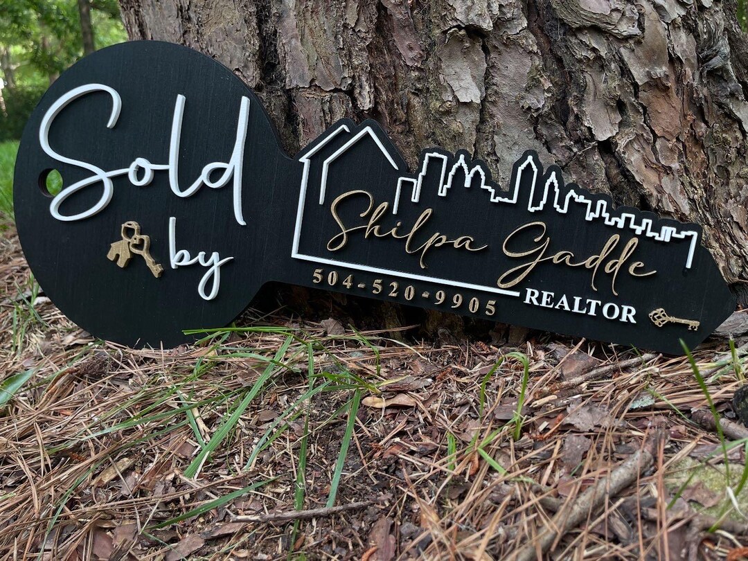 Personalized Real Estate Closing Sign: Welcome Home Gift for Realtors ...