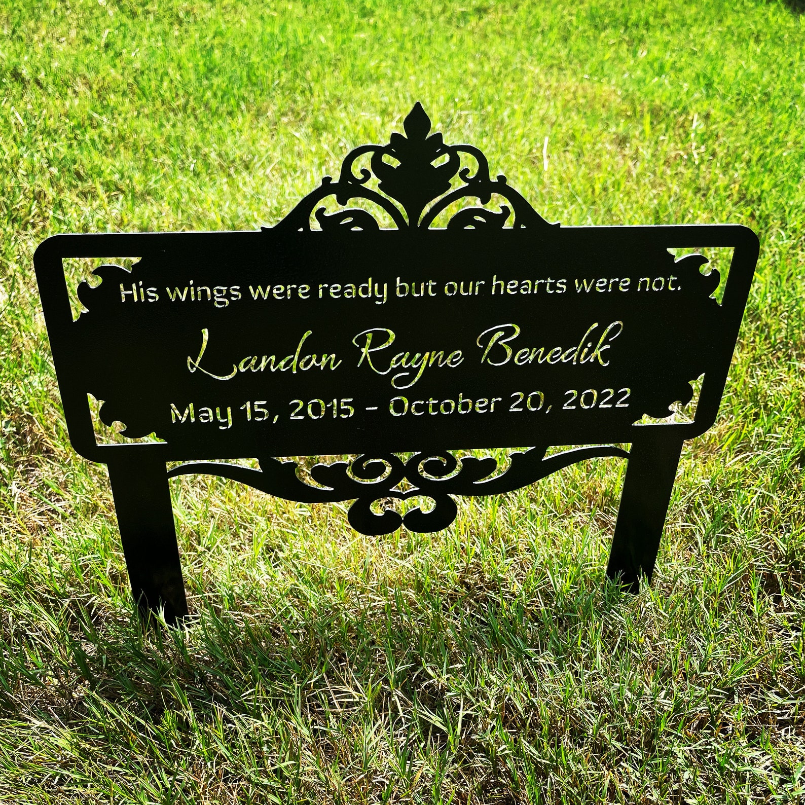 Custom Memorial Yard Sign | Personalized Stake | Remembrance ...