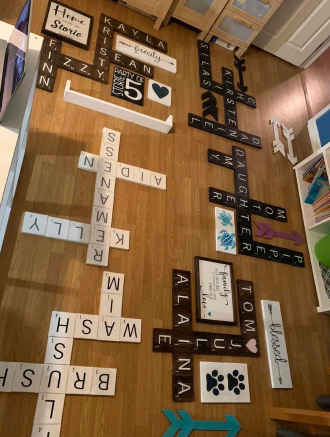 Scrabble Tiles, Wall Letters, Scrabble Wall Art, Wood Scrabble Letters ...