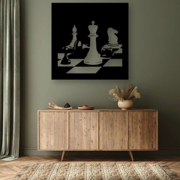 Metal Chess Wall Art - Etsy