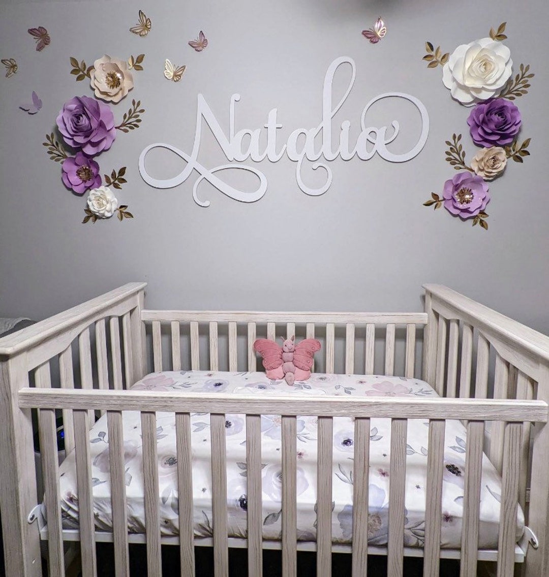 Name Sign, Wooden Name Sign, Nursery Name Sign, Family Name Sign, Baby ...