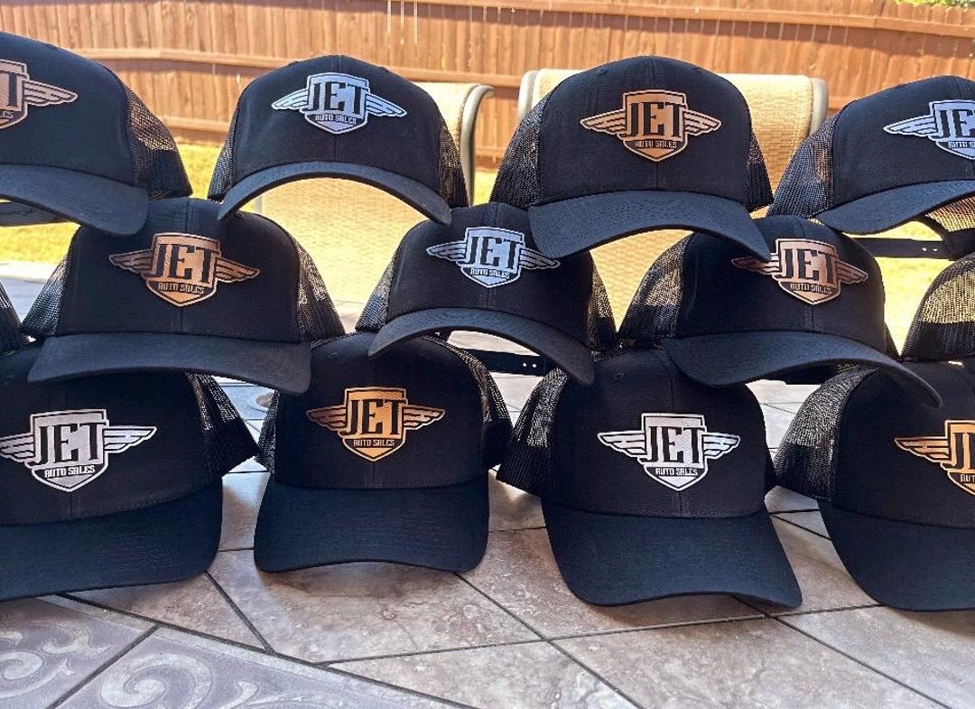 Bulk Hats Business Hats Custom Business Logo Hats Engraved Faux Leather ...