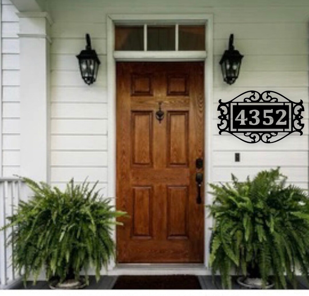 Address Metal Sign. Wedding Gift. Address Plaque. Outdoor Address Sign ...