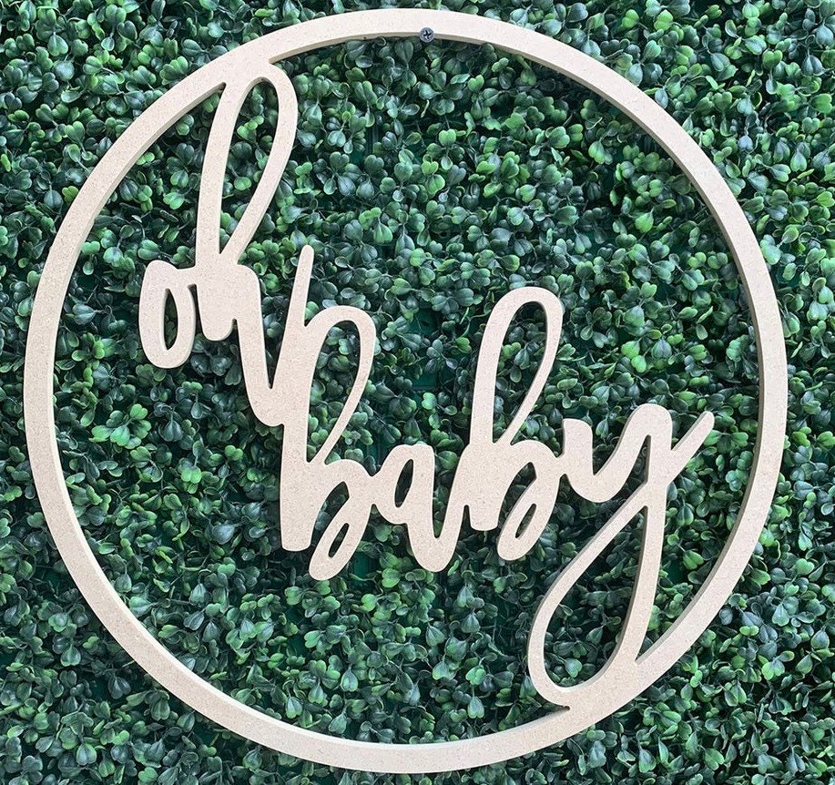 Oh Baby Sign Wooden Baby Shower Backdrop Gender Reveal Party - Etsy