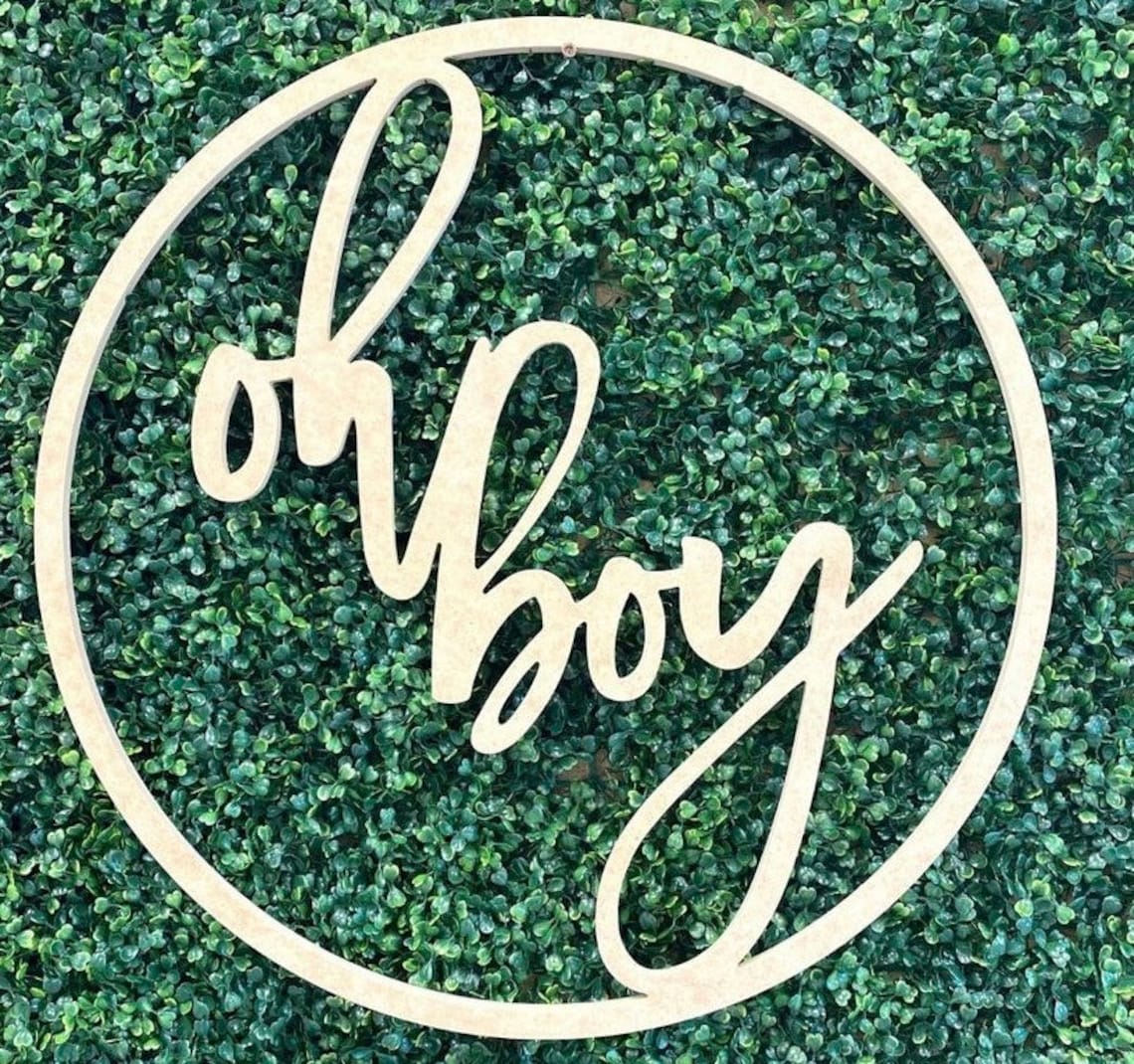 Oh Boy Sign Wooden Baby Shower Backdrop Gender Reveal Party - Etsy