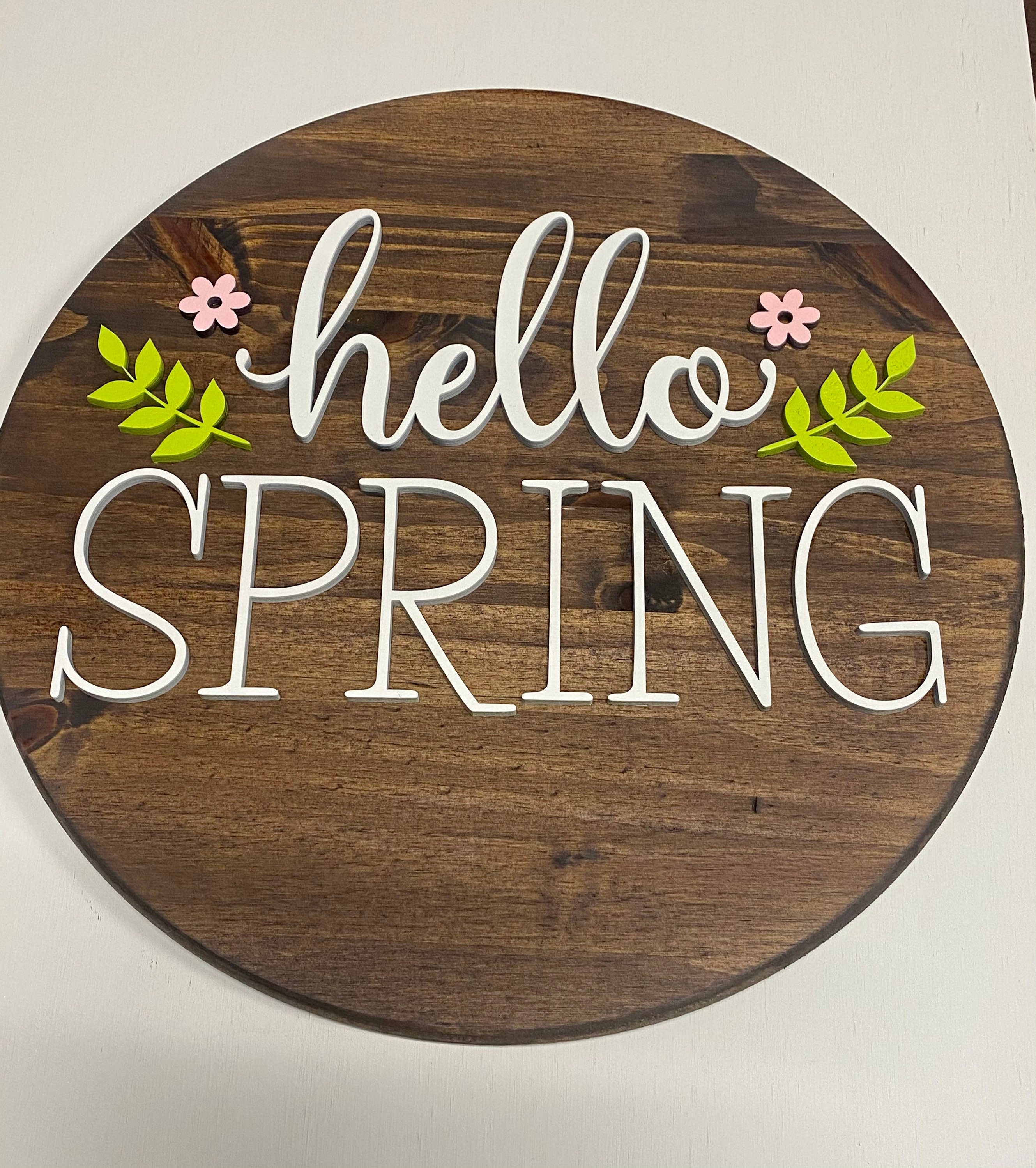 Easter Front Door Decor Hello Spring Door Hanger Spring | Etsy