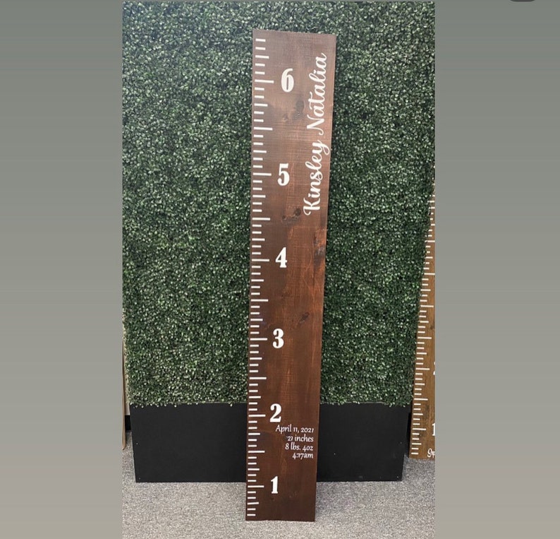Personalized Wooden Growth Chart: Giant Ruler, Family Keepsake - Etsy