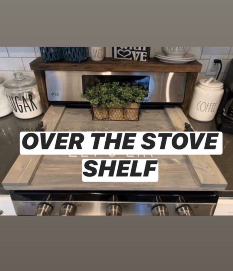 Rustic Wood Stove Top Cover: Kitchen Decor Noodle Board - Etsy