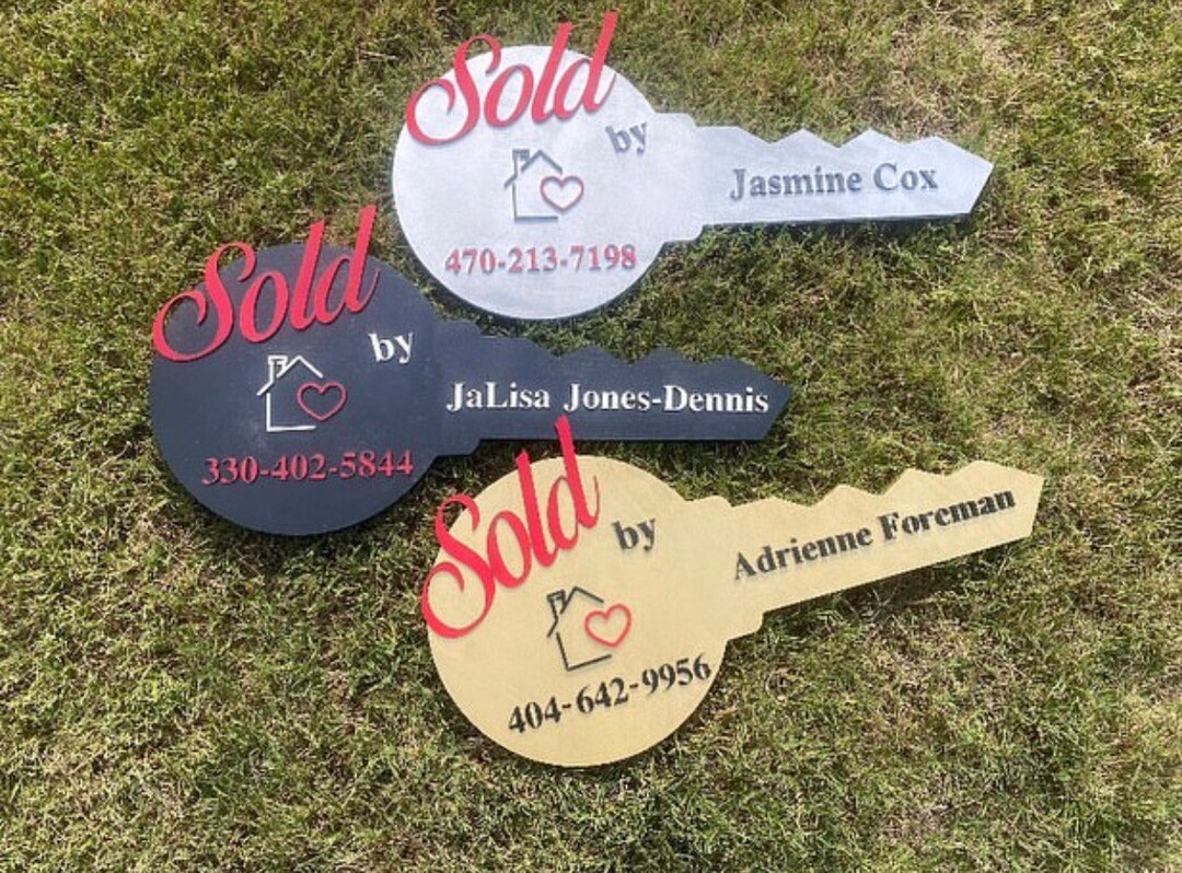 Personalized Real Estate Closing Sign: Birch Wood Key - Etsy