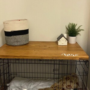 Dog Kennel Wood Table Top, Kennel Topper, Dog Crate Top, Pet Supplies ...
