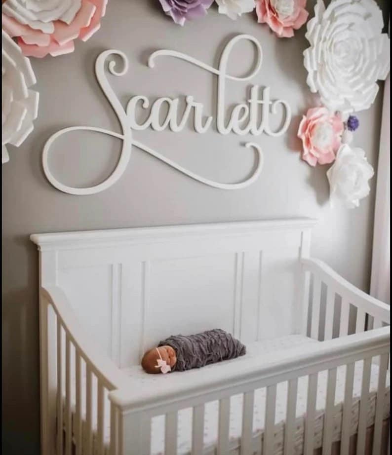 Name Cutouts for Nursery Wooden Letters Name Sign Nursery - Etsy