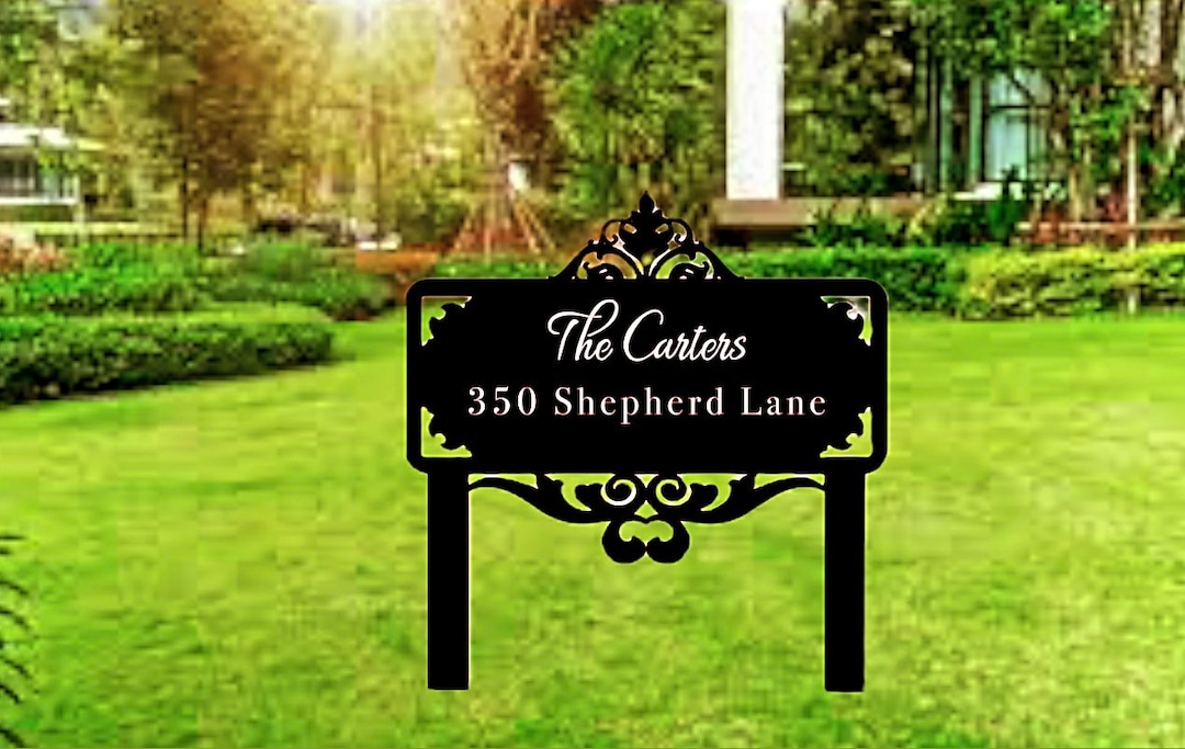 Address Yard Sign, Front Door Stake, Yard Sign, Gift for Family ...