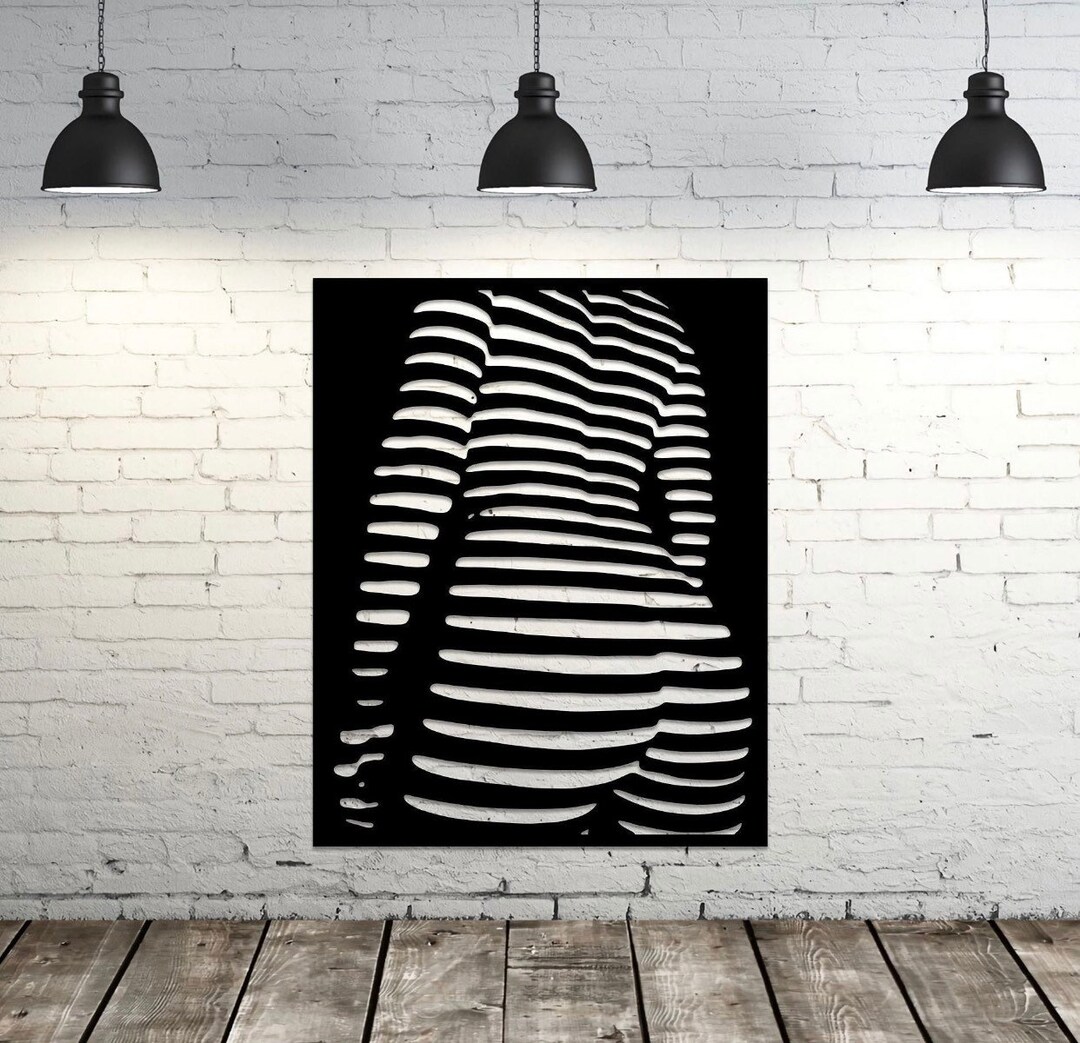 Female Figure Metal Wall Decor Wooden Wall Art Metal Home Art Wooden ...