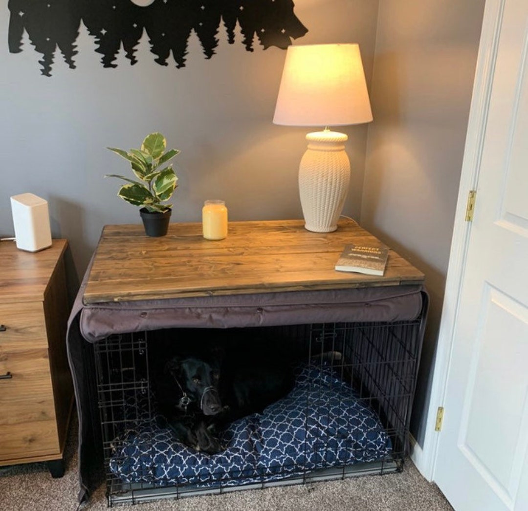 Dog Kennel Wood Table Top Dog Kennel Cover Farmhouse Dog - Etsy