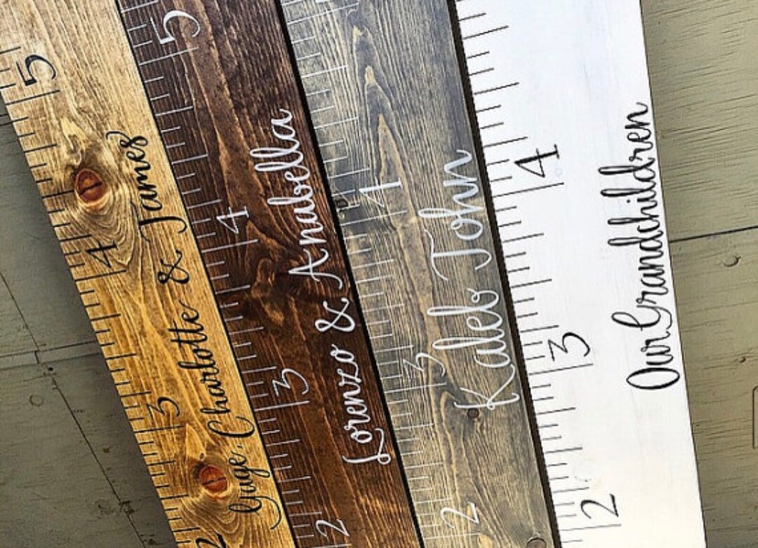 Giant Personalized Measuring Stick Growth Chart, Wooden Growth Chart ...