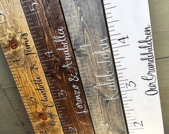 Giant Personalized Measuring Stick Growth Chart, Wooden Growth Chart ...