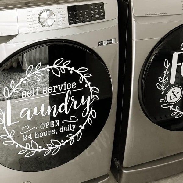 Washer and Dryer Decals - Etsy