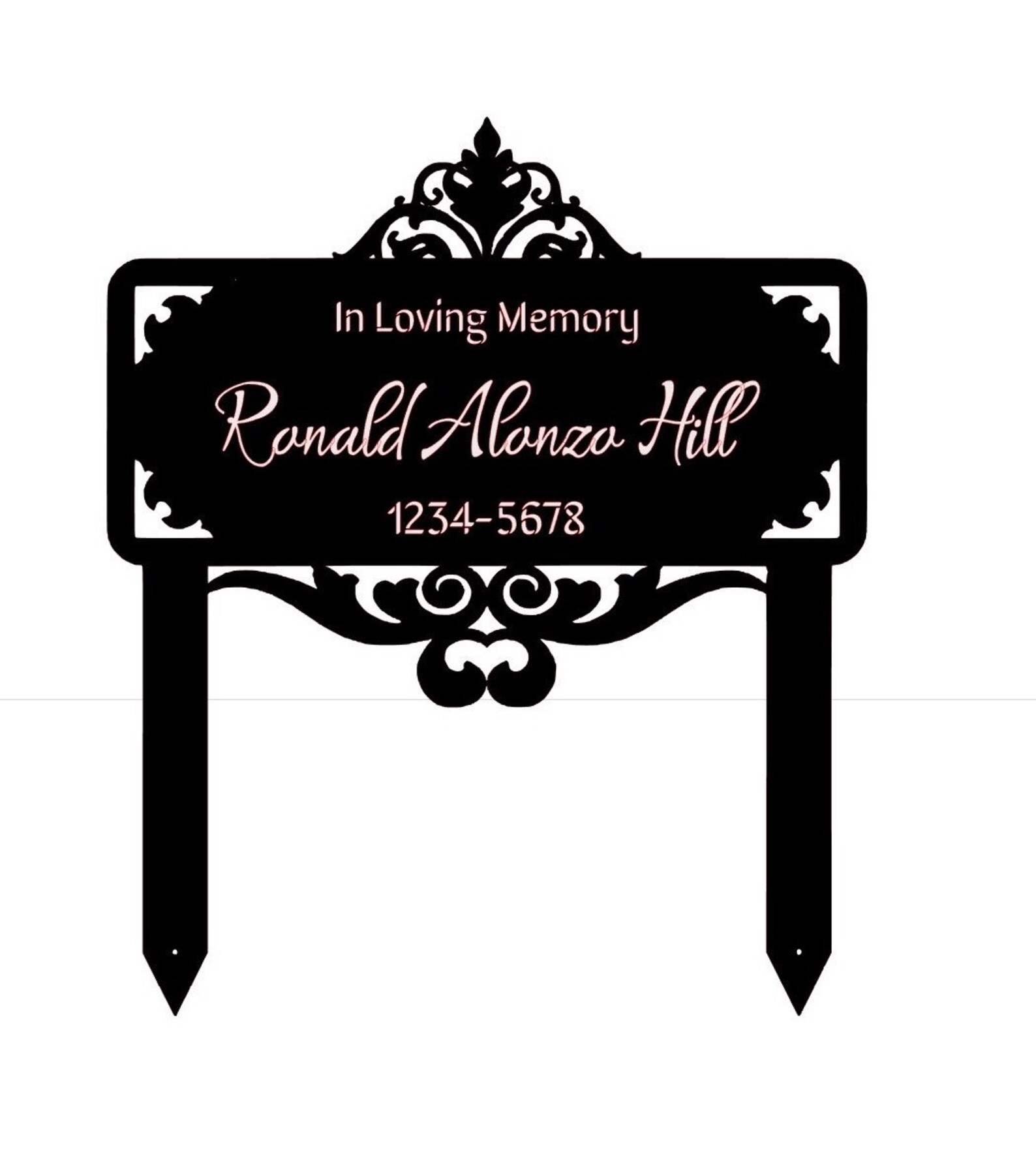 Custom Memorial Yard Sign | Personalized Stake | Remembrance ...