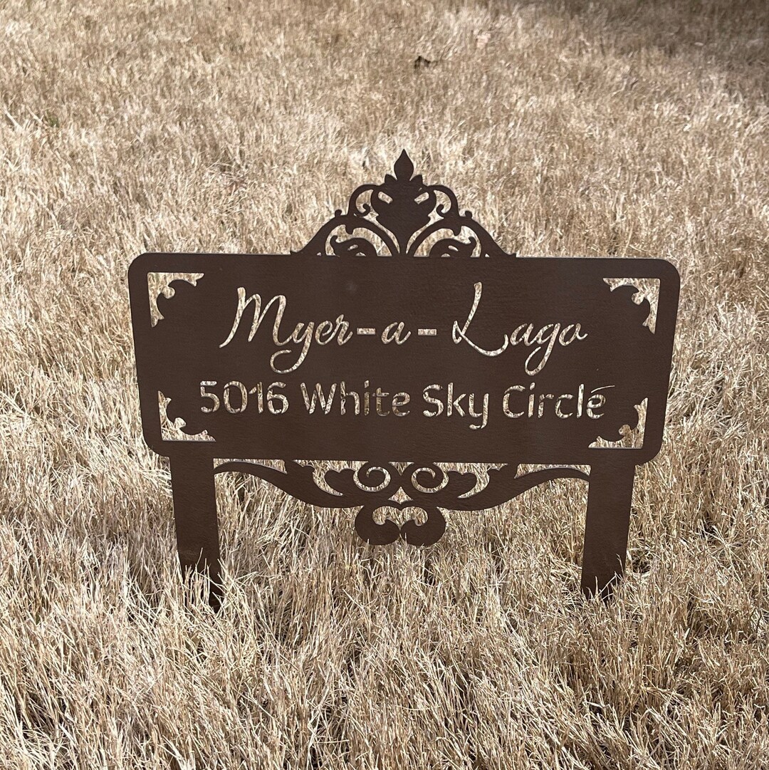 Address Yard Sign, Front Door Stake, Yard Sign, Gift for Family ...