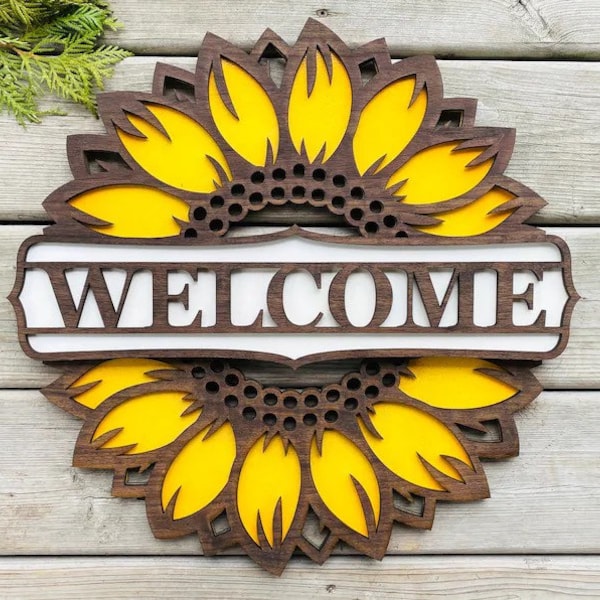 Sunflower Door Wreath - Etsy