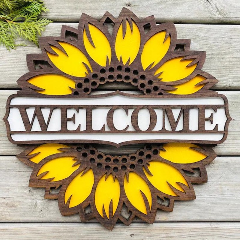 Sunflower Door Wreath - Etsy