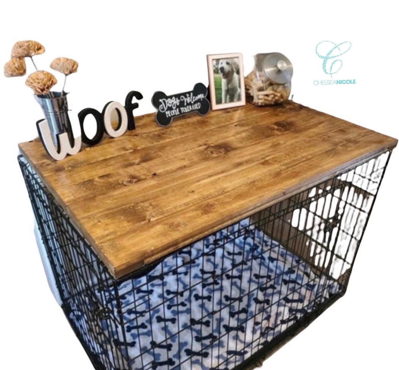 Dog Kennel Wood Table Top Dog Kennel Cover Farmhouse Dog | Etsy