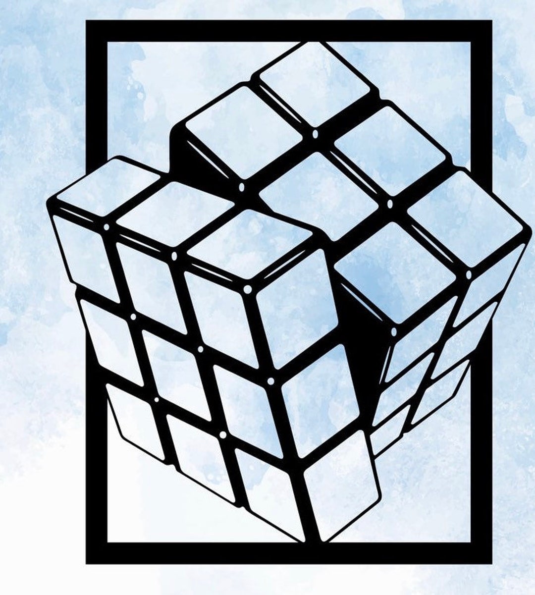 Rubik's Cube Metal Wall Art: 16 Gauge Steel, Gaming Decor - Etsy