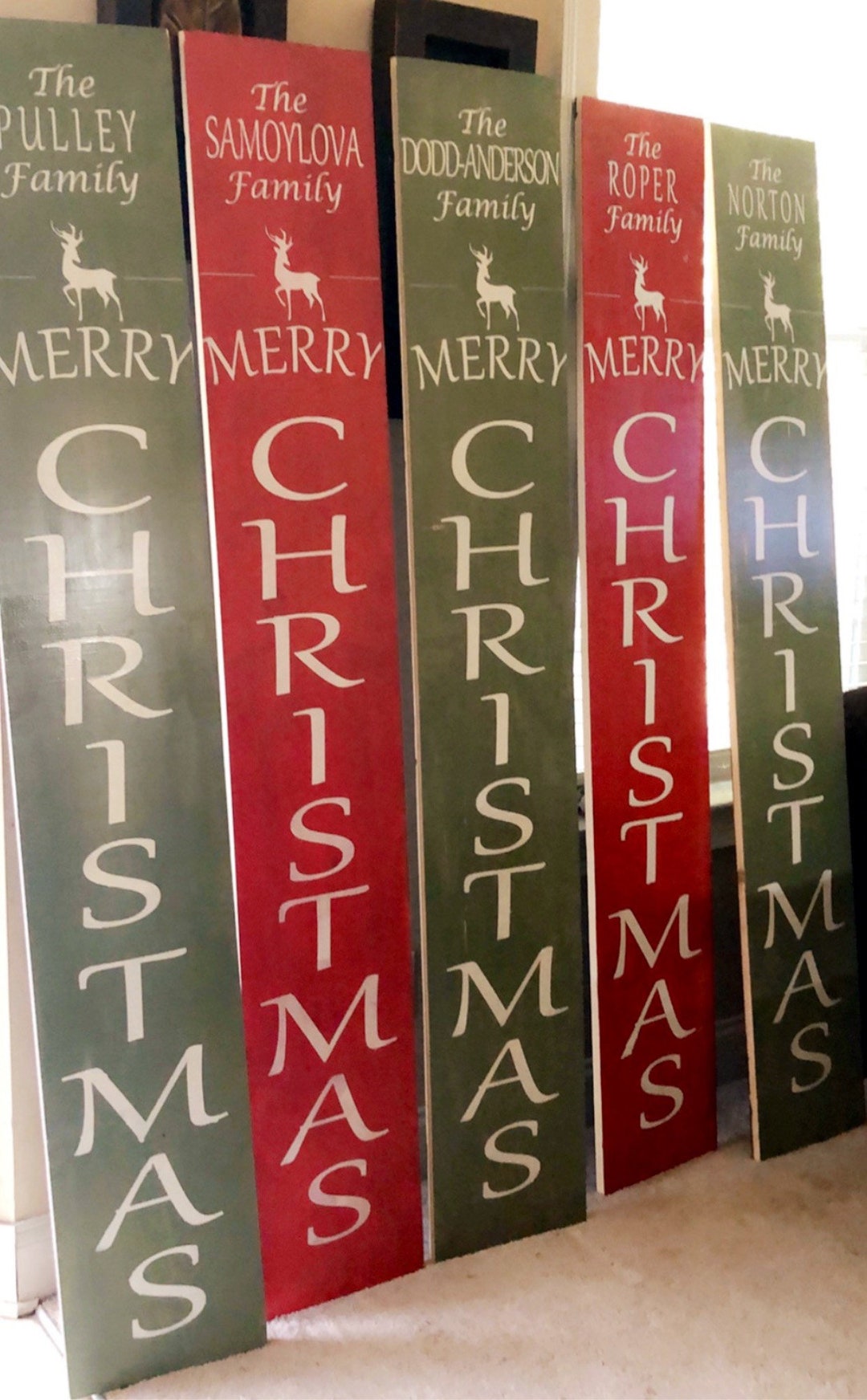 Handmade 6' Christmas Porch Sign: Vertical Holiday Decor - Etsy