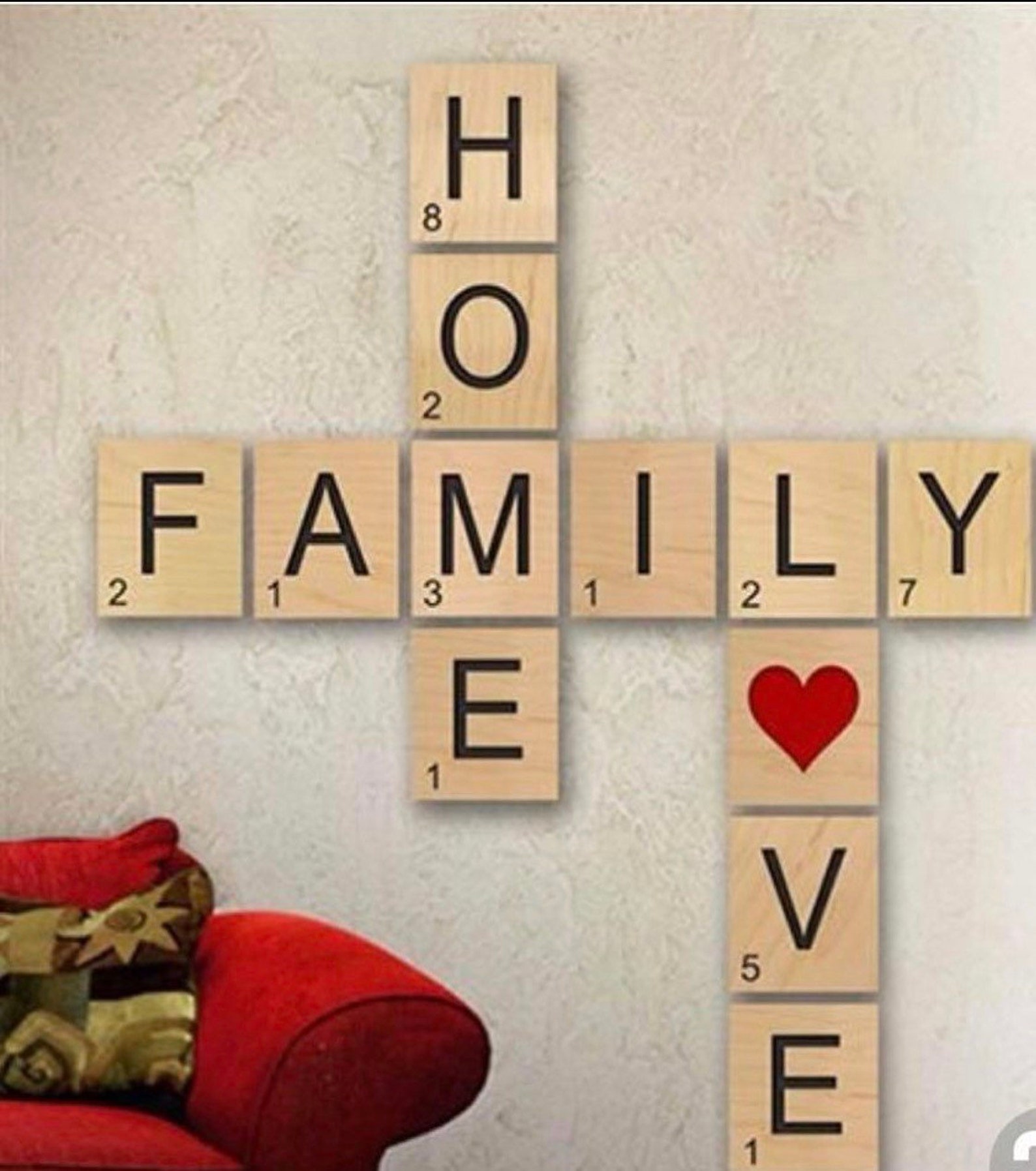 Scrabble Tiles Wall Letters Scrabble Wall Art Wood Scrabble - Etsy