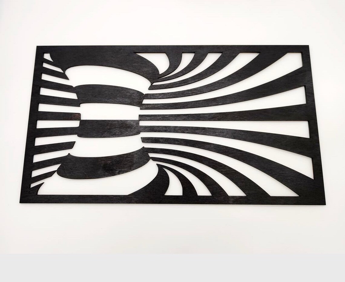 Spiral Panel Optical Illusion Wall Decor Wooden Wall Art - Etsy