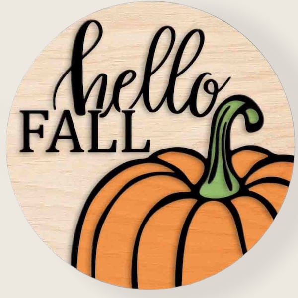 Fall Circle Door Sign - Etsy