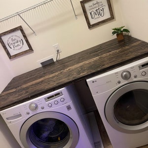 Farmhouse Washer and Dryer Wood Topper: Laundry Room Organization - Etsy