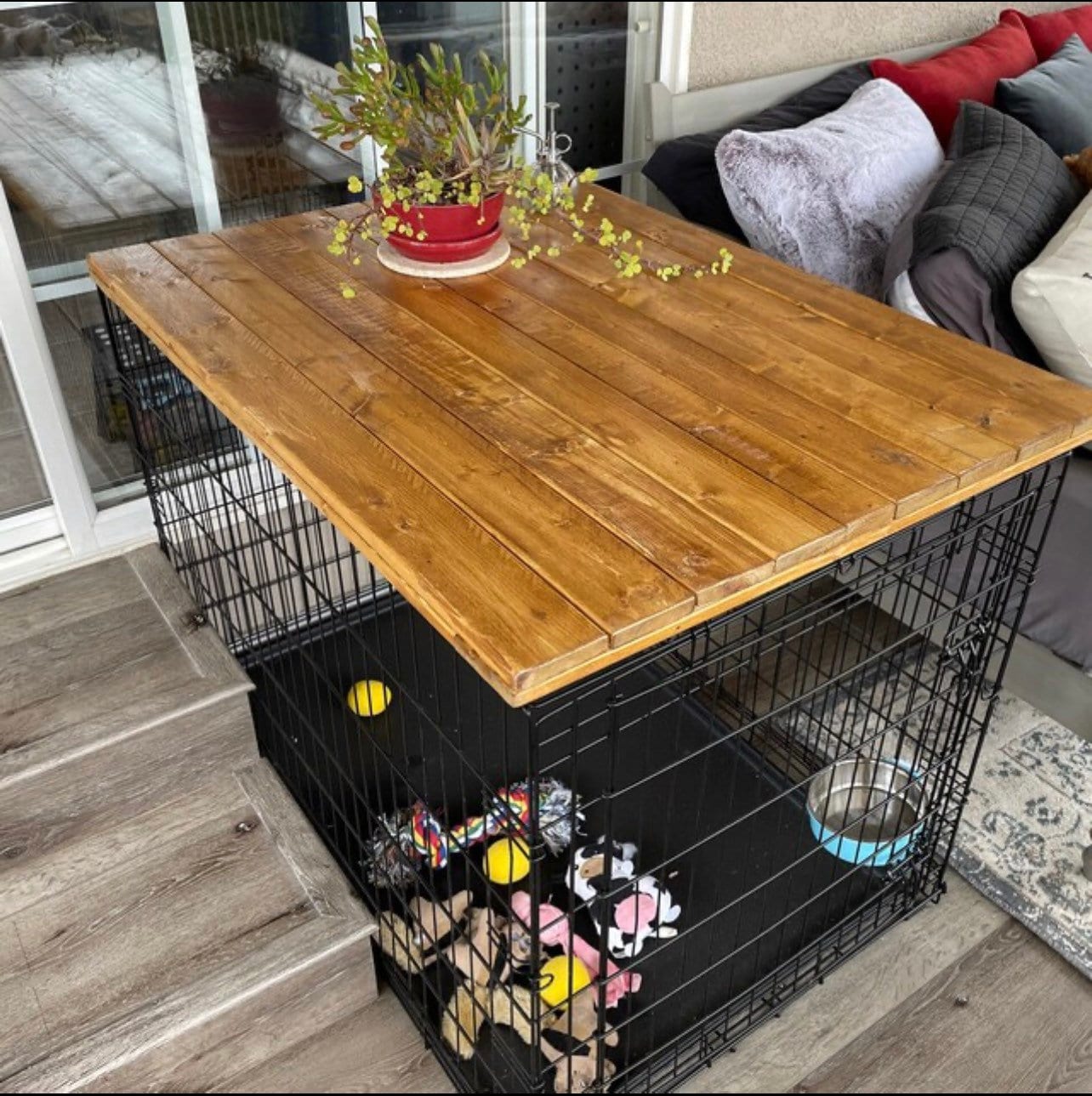 Dog Kennel Wood Table Top Dog Kennel Cover Farmhouse Dog - Etsy