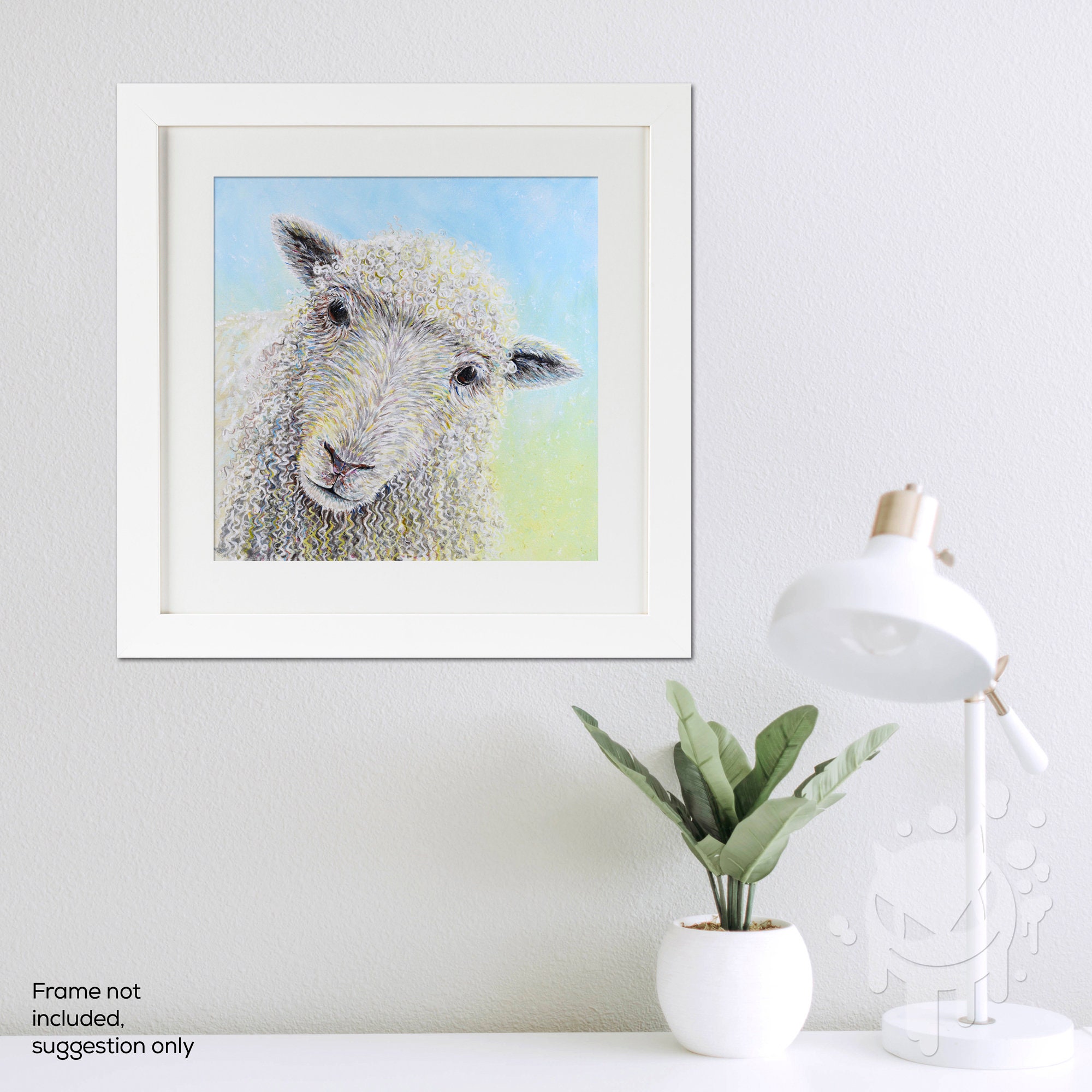 Curious Sheep Fine Art Print arte de ovejas imagen de ovejas pintura de ...