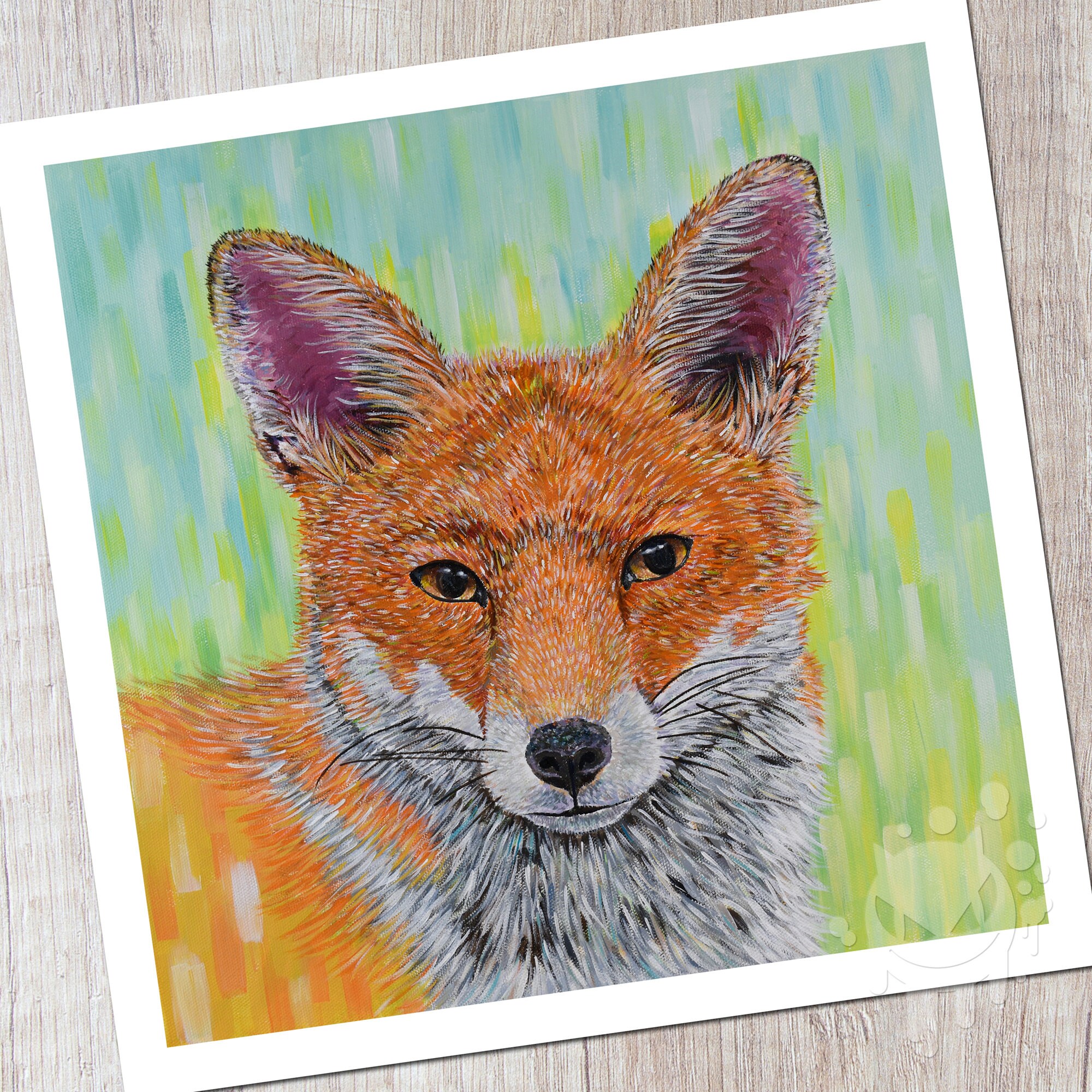 Mr Fox Fine Art Print fox art fox picture fox painting | Etsy