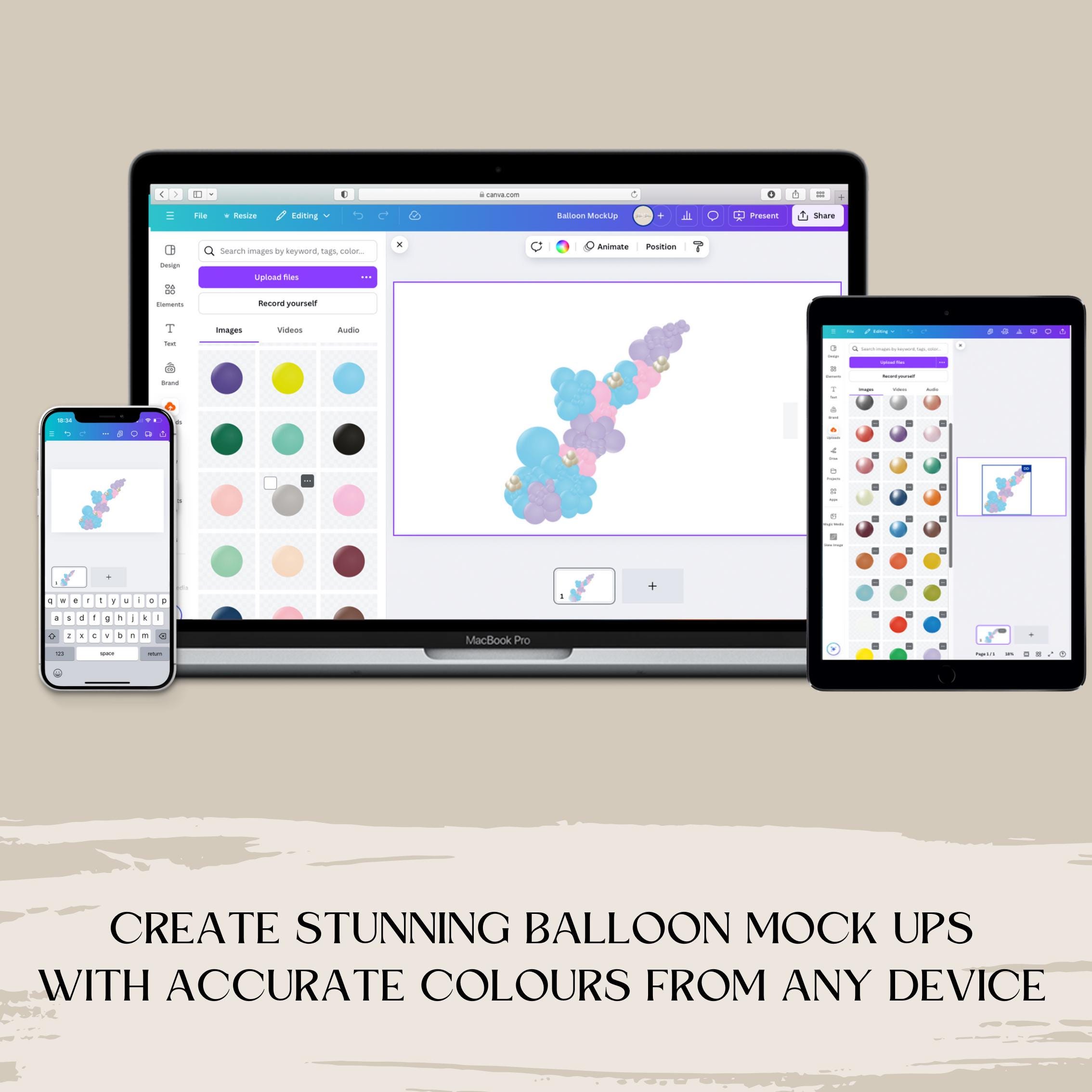 Balloon Colour Palette Pngs, Includes Balloon Cluster Templates ...