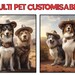 Custom Cowboy Pet Portrait Personalized Dog and Cat in Cowboy Costumes ...