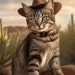 Custom Cowboy Pet Portrait Personalized Dog and Cat in Cowboy Costumes ...